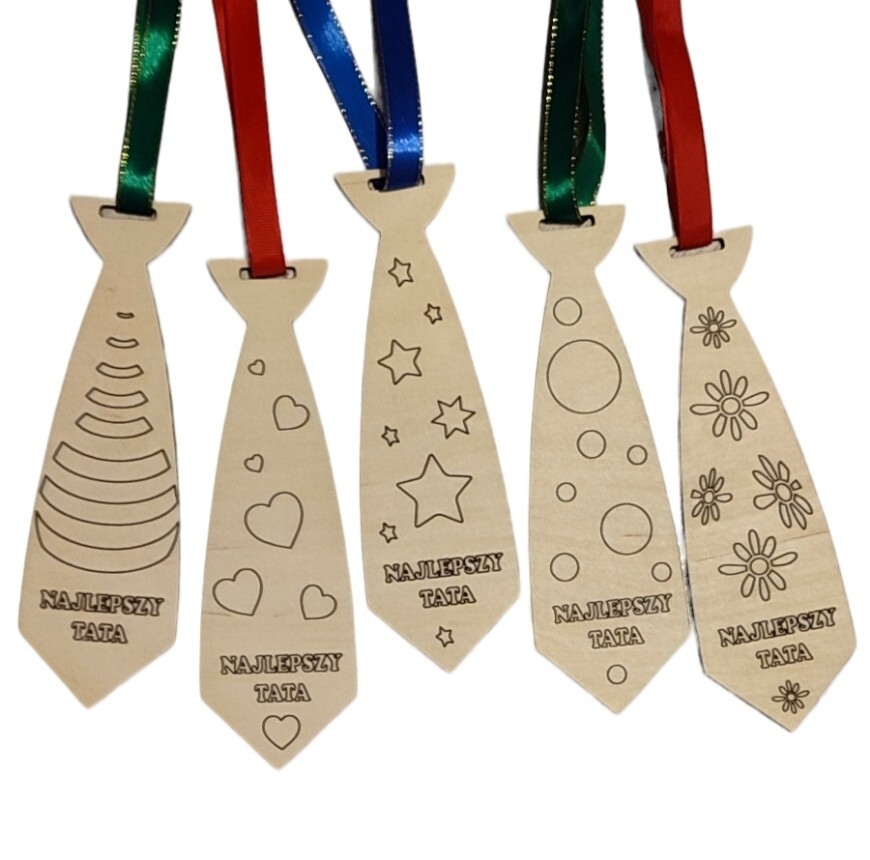 Krawat taty,laurka,drewniany,Dzień Ojca,prezent | Łucjanowo | Kup teraz na Allegro Lokalnie