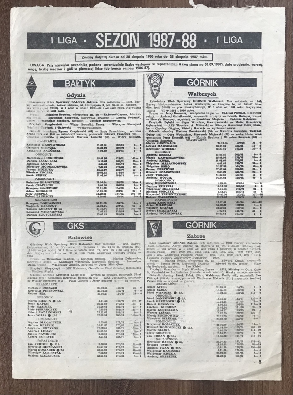 SKARB KIBICA LIGA POLSKA JESIEŃ 1987 PIŁKA NOŻNA | Jędrzejów ... SKARB KIBICA LIGA POLSKA JESIEŃ 1987 PIŁKA NOŻNA | Jędrzejów ...