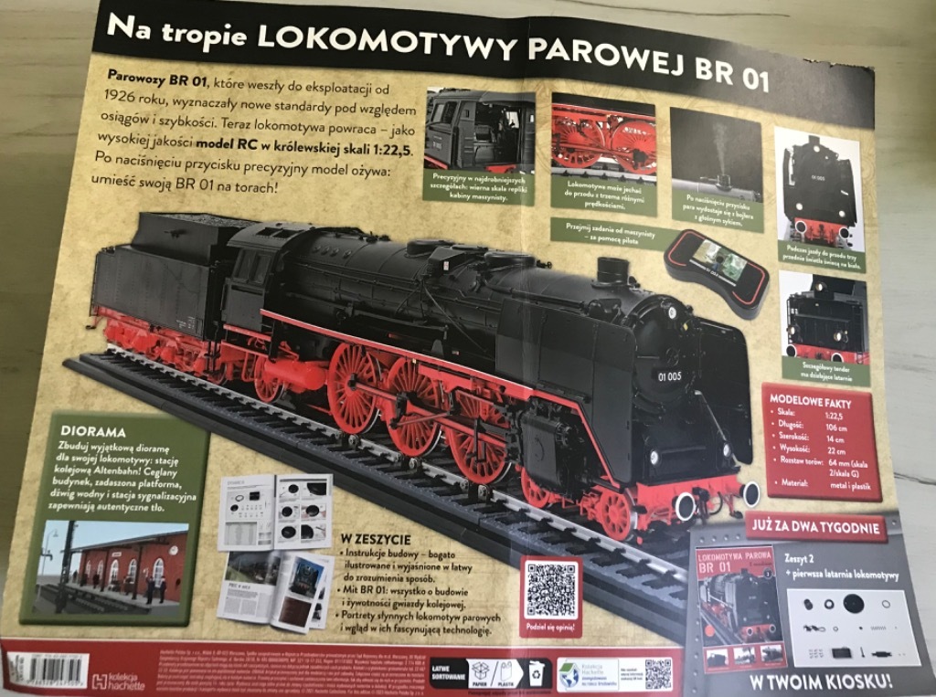 Lokomotywa parowa BR 01 Zeszyt nr 1 Hachette | Warszawa | Kup teraz na Allegro Lokalnie