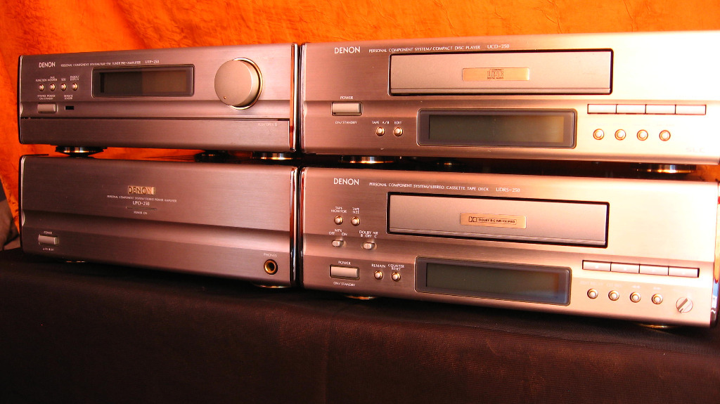 POTĘŻNY DENON D250 WIEŻA końcówka mocy amplituner DECK CD 15 kg ALUM ...