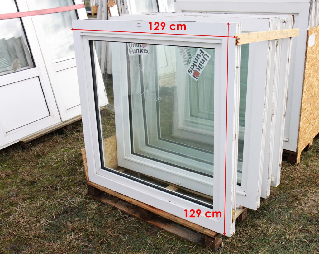 Markowe okna duńskie PCV z demontażu 129 129 cm | Stepnica | Ogłoszenie ...