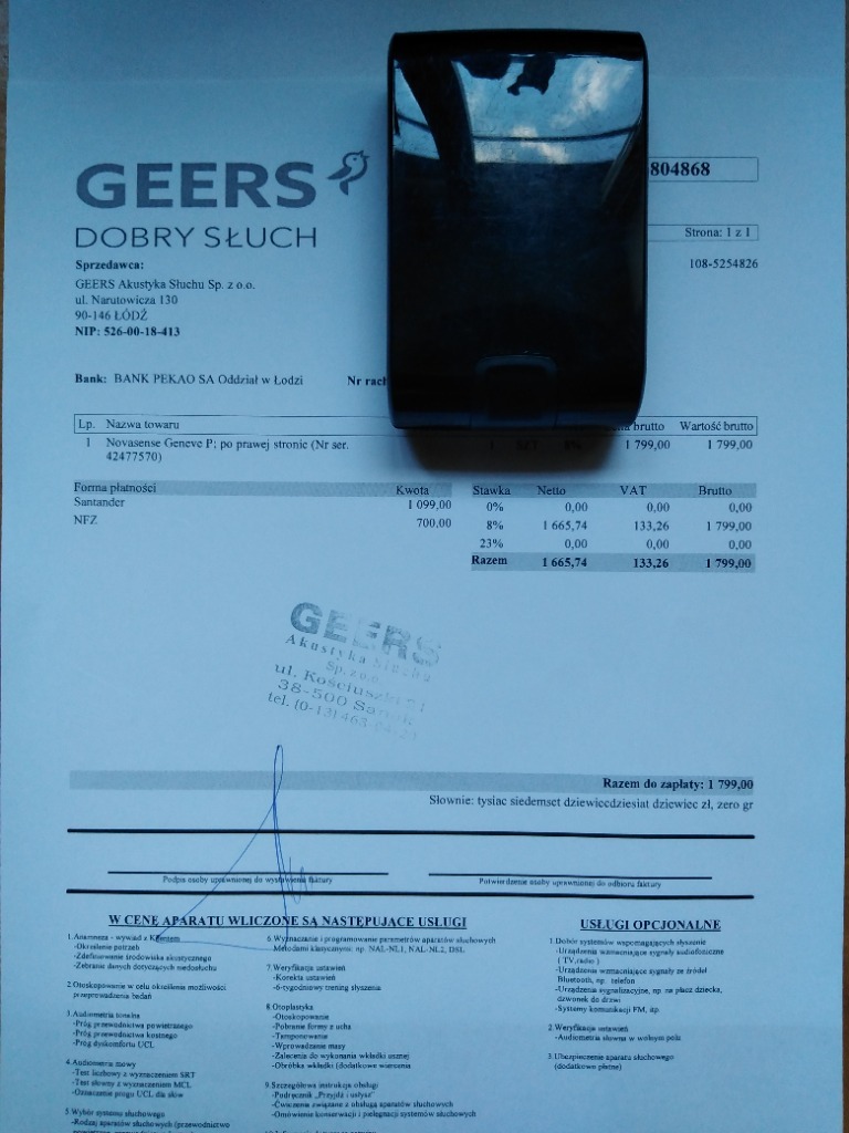 Aparat słuchowy "Geers Novasense Geneve P" | Sanok | Kup teraz na ...