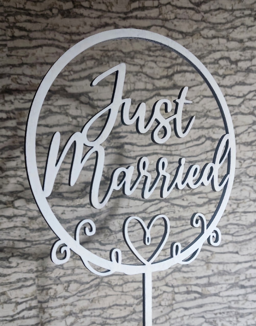 Just Married ślub topper biały | Siewierz | Kup teraz na Allegro Lokalnie