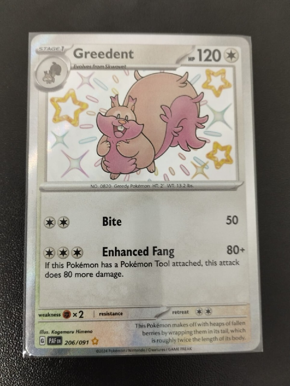Greedent shiny rare - paldean fates | Mikołów | Kup teraz na Allegro ...