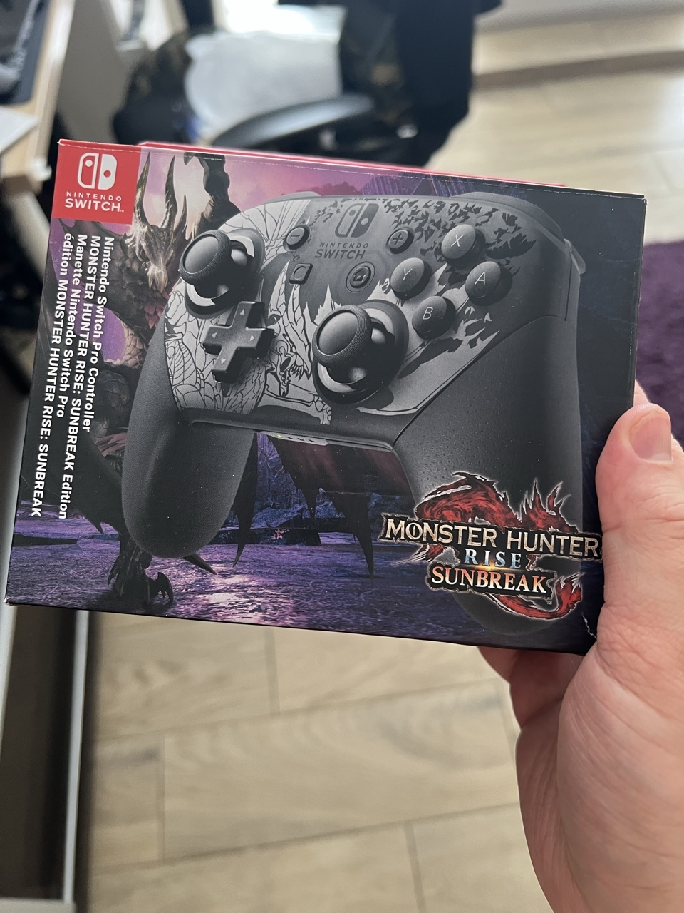 Nintendo Switch Pro Controller Monster Hunter Rise Sunbreak Edition ...