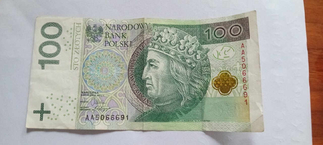 Banknot 100 zl seria AA | Dąbrówka Morska | Kup teraz na Allegro Lokalnie