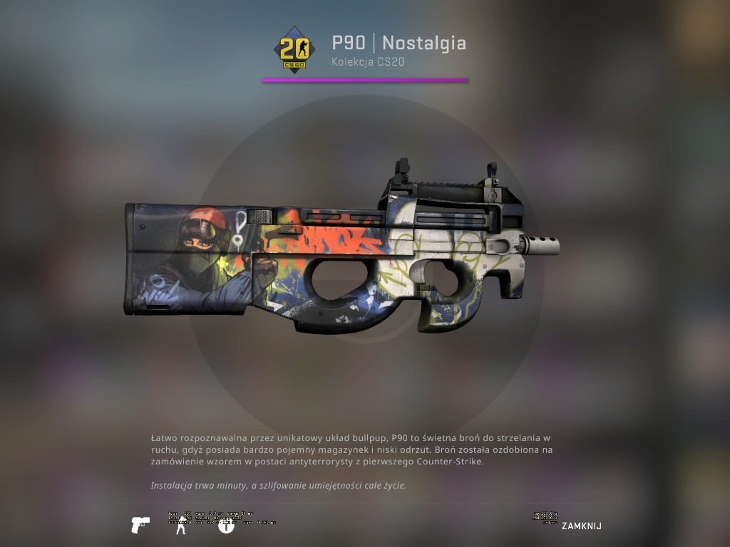 P90 Nostalgia 3/5 CS GO | Warszawa | Kup teraz na Allegro Lokalnie