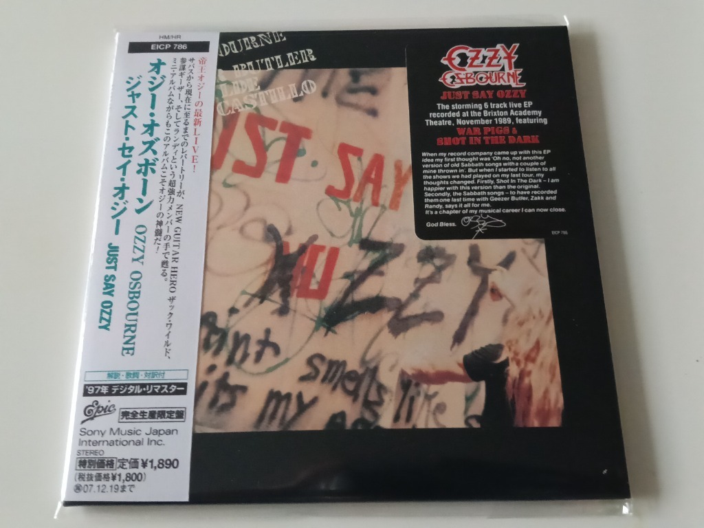 OZZY OSBOURNE Just Say Ozzy mini lp CD Japan | Kielce | Kup teraz na ...