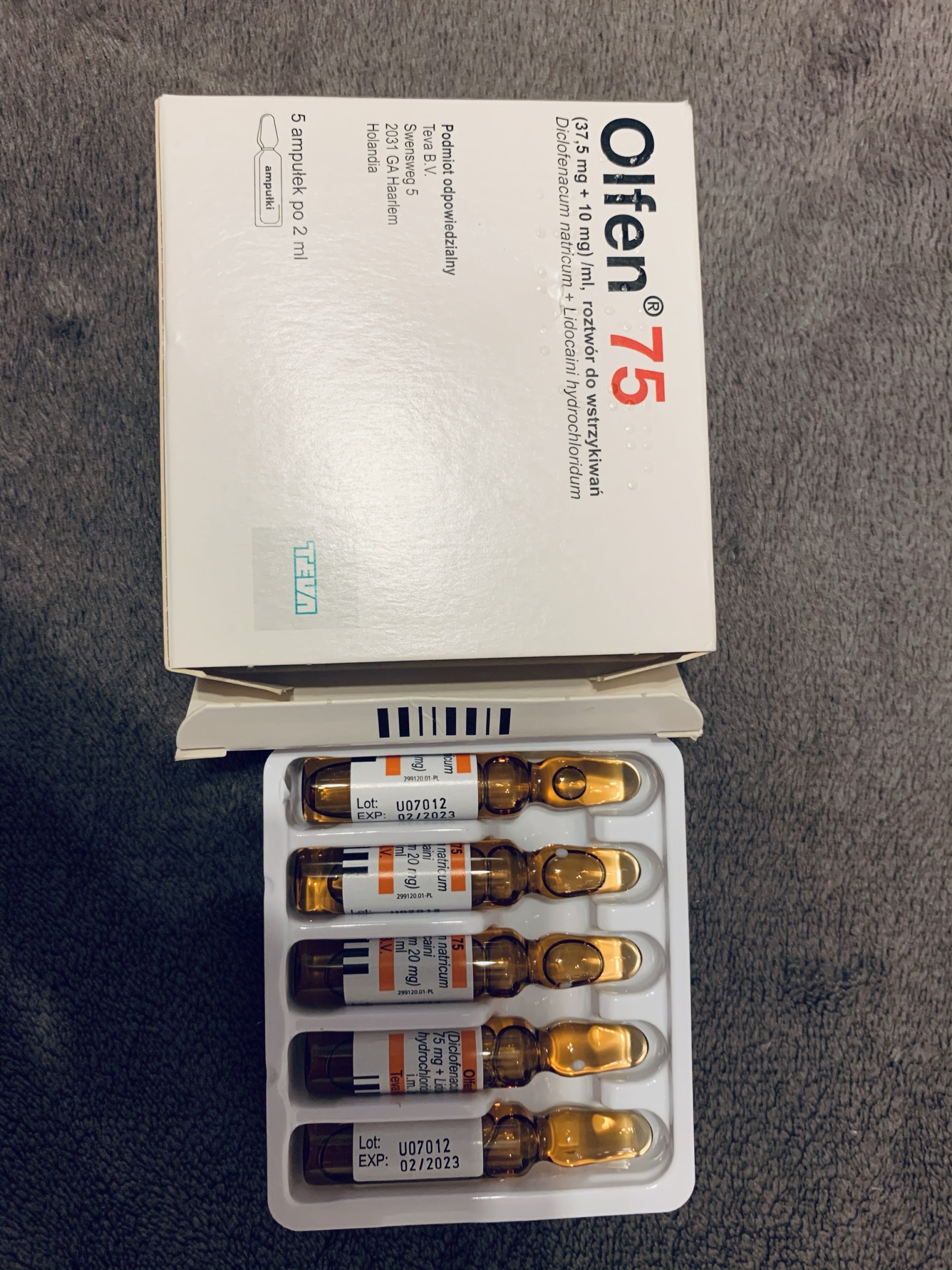 Olfen 75 / 5 ampułek po 2ml | Warszawa | Kup teraz na Allegro Lokalnie