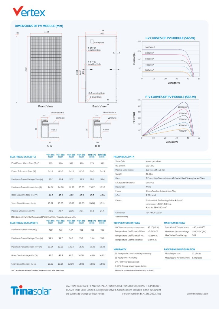 Trina Solar TSM-DE19R Vertex 570W | Piła | Ogłoszenie na Allegro Lokalnie