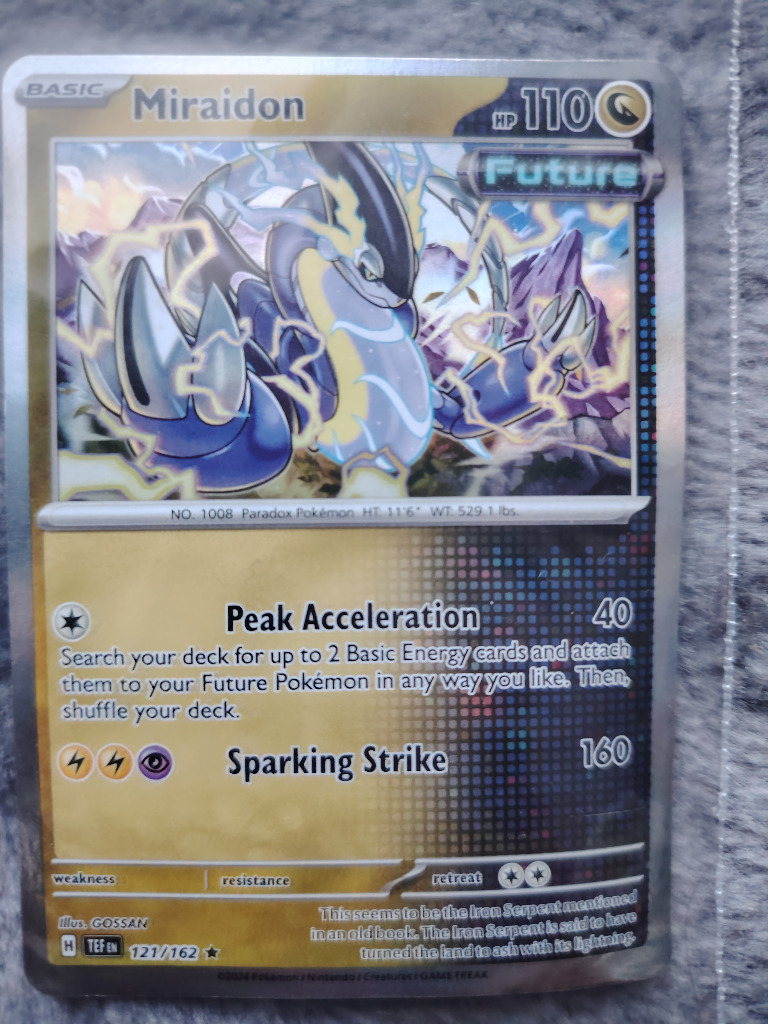 Oryginalna karta Pokemon Miraidon - 121/162 - Holo Rare - Temporal ...
