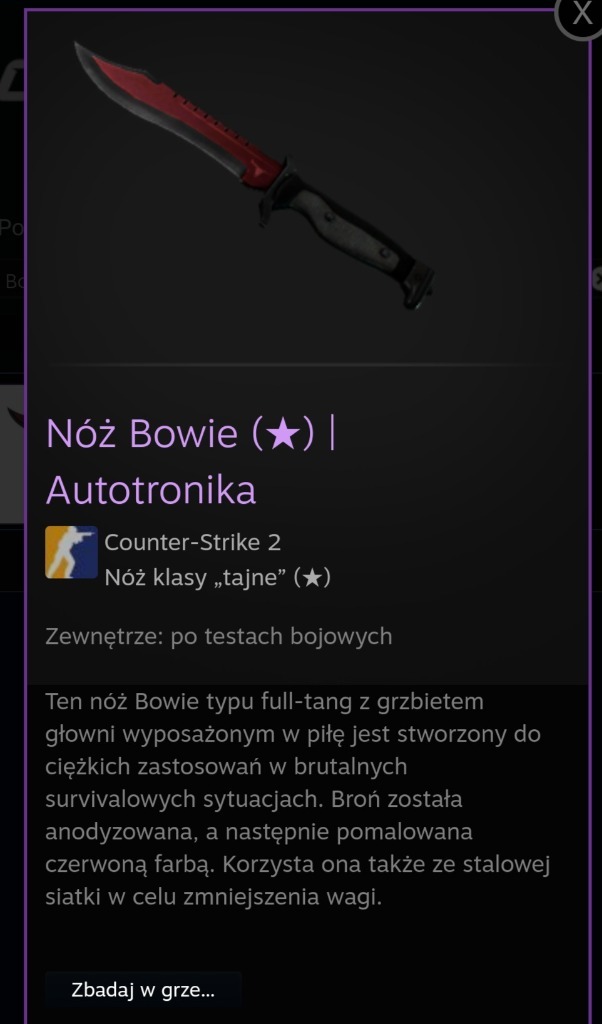 Bowie Knife | Autotronic KOSA CSGO KNIFE SKIN | Bieżyń | Kup teraz na ... Bowie Knife | Autotronic KOSA CSGO KNIFE SKIN | Bieżyń | Kup teraz na ...