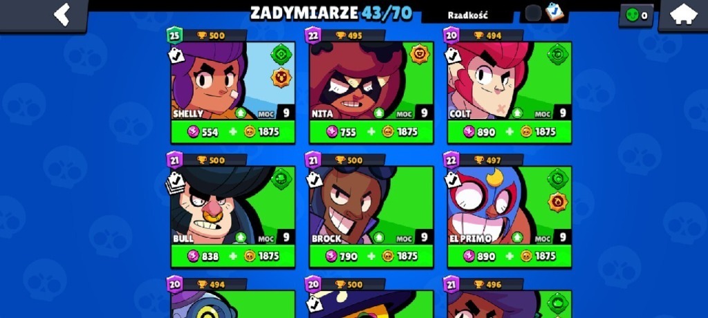 Brawl Stars Wiele Skinow Wszysc Zadymiarze Screeny | Chorzelów | Kup ...