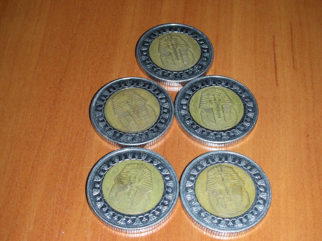 MONETY 1 FUNT EGIPSKI 5 szt | walbrzych | Licytacja na Allegro Lokalnie