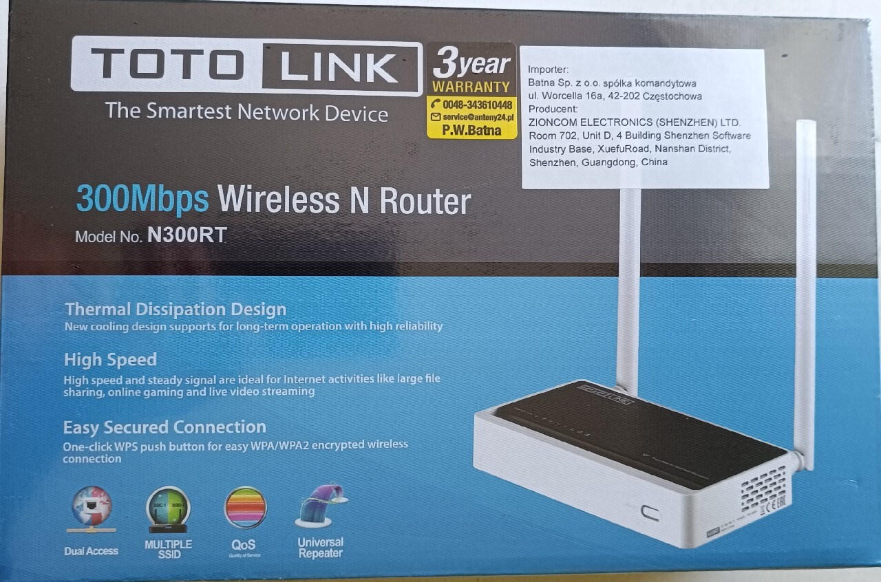 Router TOTO Link N300RT | Myślenice | Kup teraz na Allegro Lokalnie