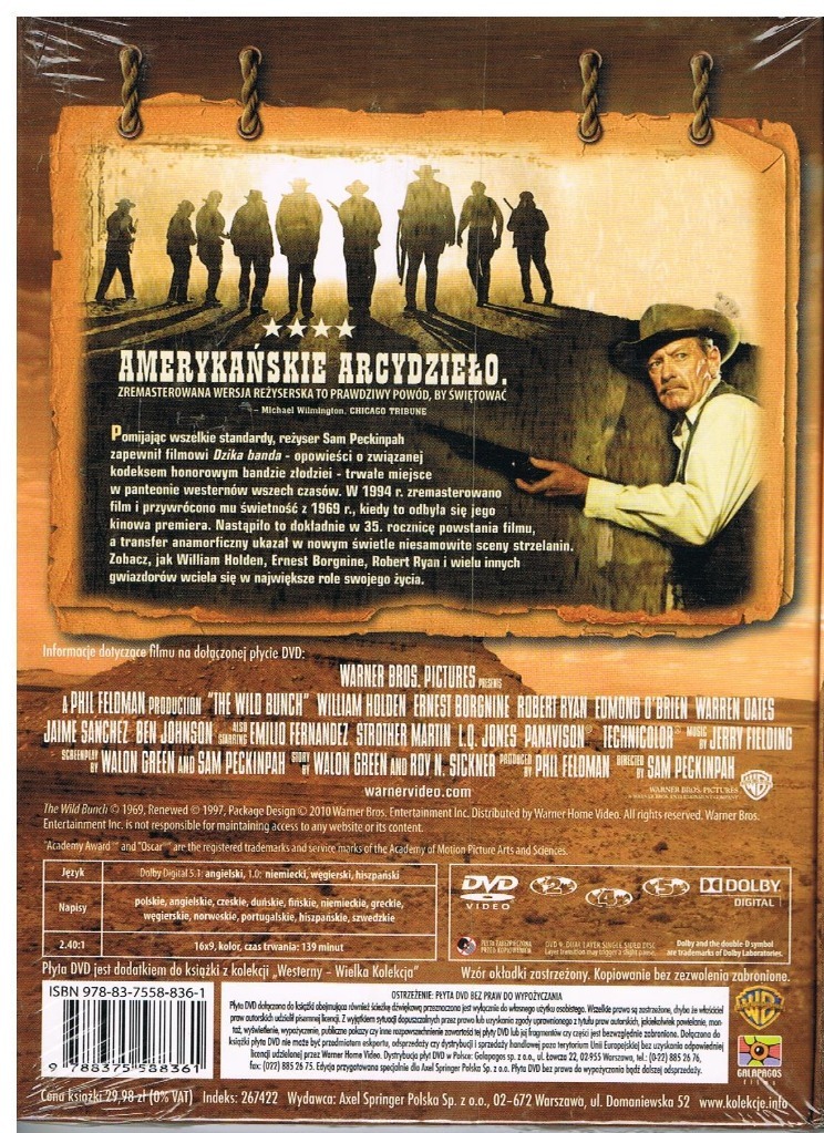Dzika banda DVD William Holden, Ernest Borgnine | Łódź | Kup teraz na Allegro Lokalnie