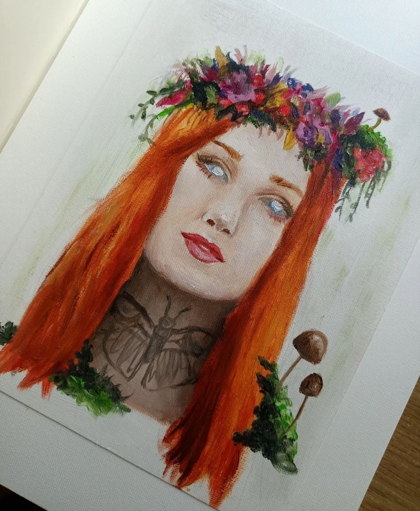 Obraz ilustracja słowiańska dziewczyna port | Toruń | Kup teraz na ...