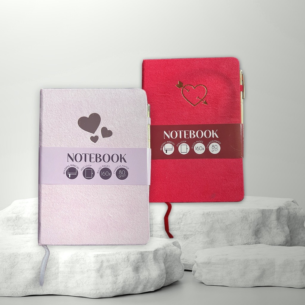 Prezent walentynkowy - Różowy Notes z długopisem | Katowice | Kup teraz ...