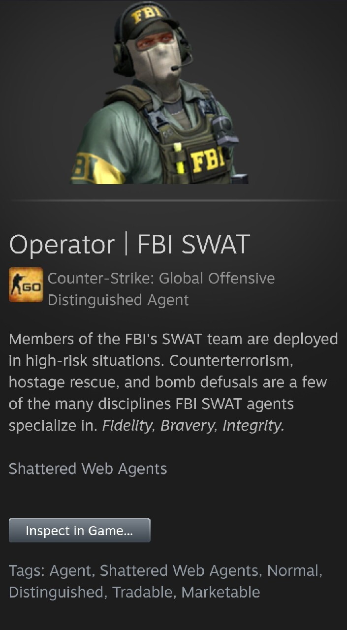 CS:GO Operator FBI SWAT | Gdańsk | Kup teraz na Allegro Lokalnie