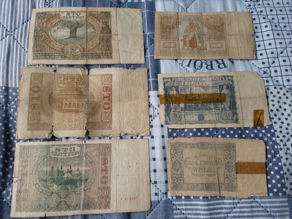 stare polskie banknoty PRL 5,20,100 zł 1931,1936 r | Wejherowo | Kup ...