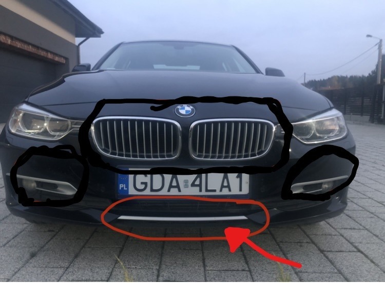 BMW F30 F31 Listwa Zderzaka Przód | Pomlewo | Kup teraz na Allegro Lokalnie