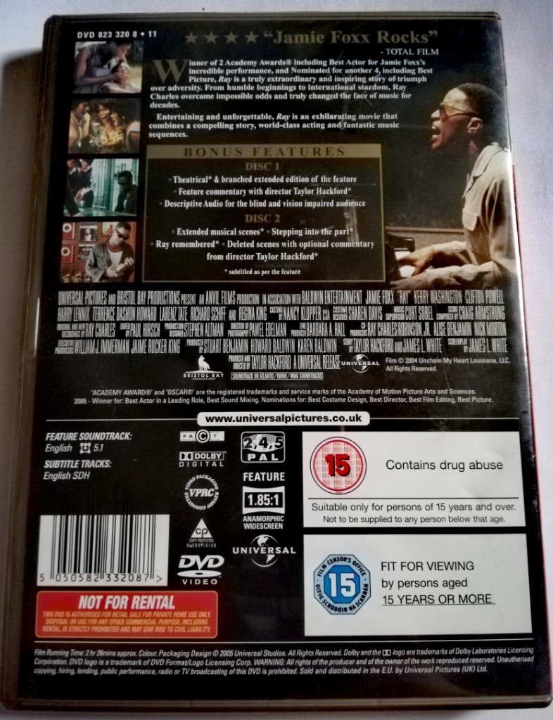 Ray film dvd Ray Charles jamie Foxx 2 dvd dodatki! | Warszawa | Kup ...
