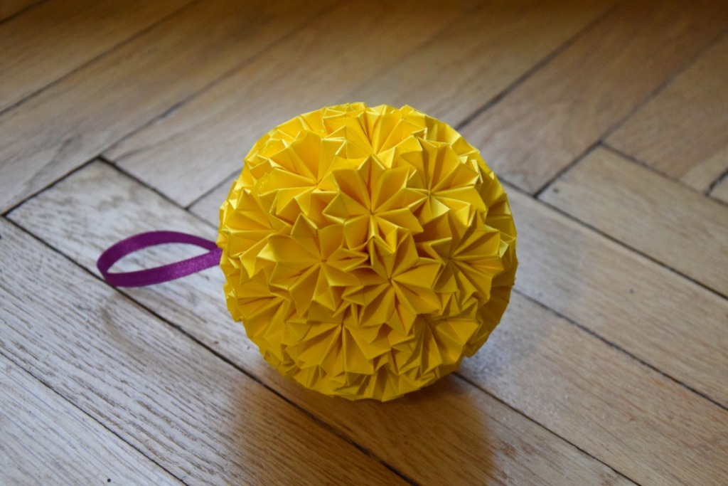 Bombka origami w kolorze żółtym | Pruszków | Kup teraz na Allegro Lokalnie