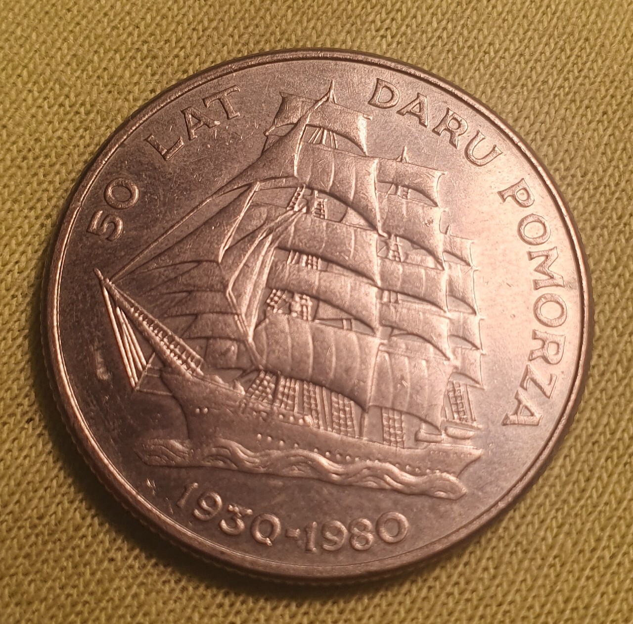 Moneta 20zl z roku 1980 50 rocznica daru Pomorza | Rozmierka | Kup ...