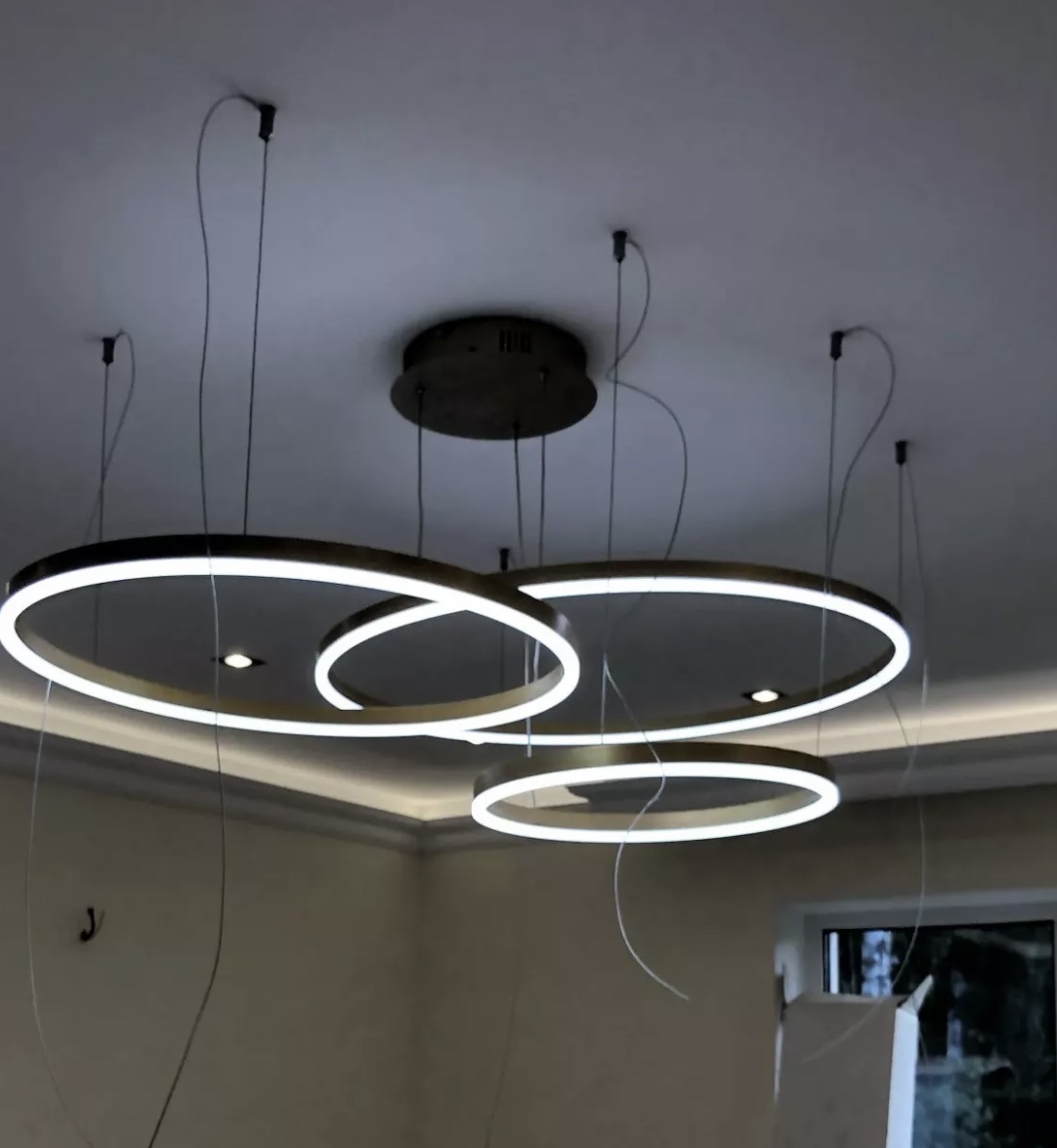 LAMPA LED RING CZARNA LAMPA WISZĄCA 40/60/80 cm | Czarna | Kup teraz na ...