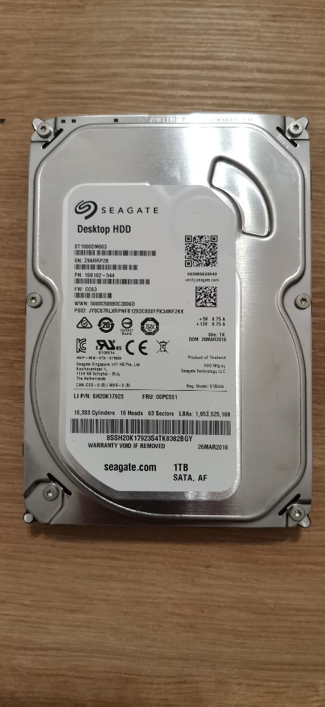 SEAGATE DESKTOP HDD ST1000DM003 1TB 7200RPM | Pogwizdów | Kup teraz na ...