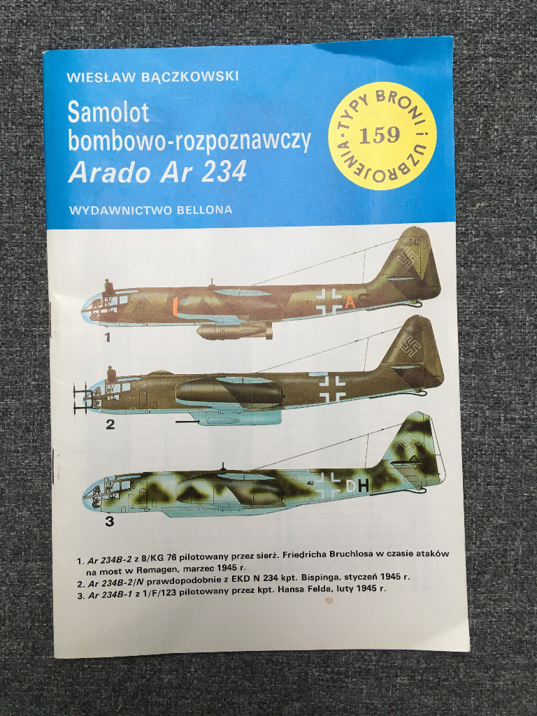 Typy broni i uzbrojenia - 159 - Arado Ar 234 | Poznań | Kup teraz na ...