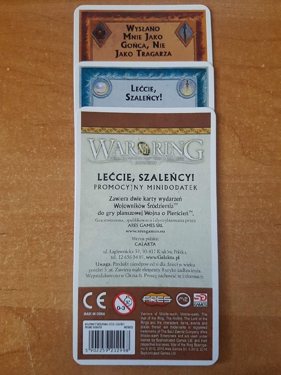 Wojna o Pierścień, Lećcie szaleńcy, karty promo | Warszawa | Kup teraz ...