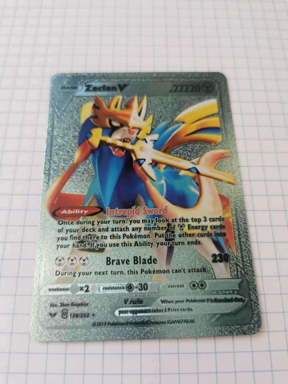 Zacian V niebieska 138/202 karta Pokemon | Kraków | Kup teraz na ...