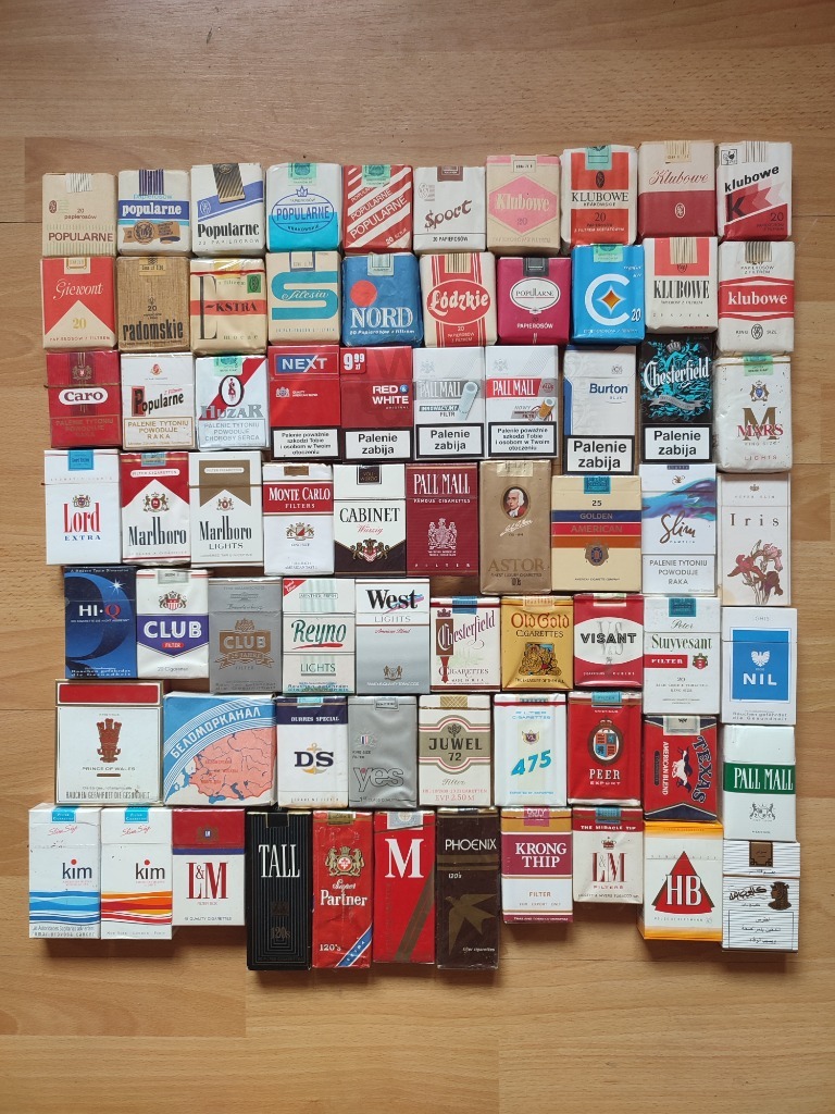 Papierosy kolekcjonerskie kolekcja 70 paczek | Siemonia | Kup teraz na ...