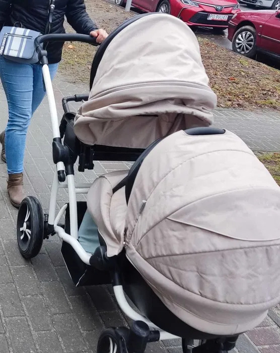 Wózek podwójny Bebetto -2x gondola, 2x spacerówka- | Głuchołazy | Kup ...