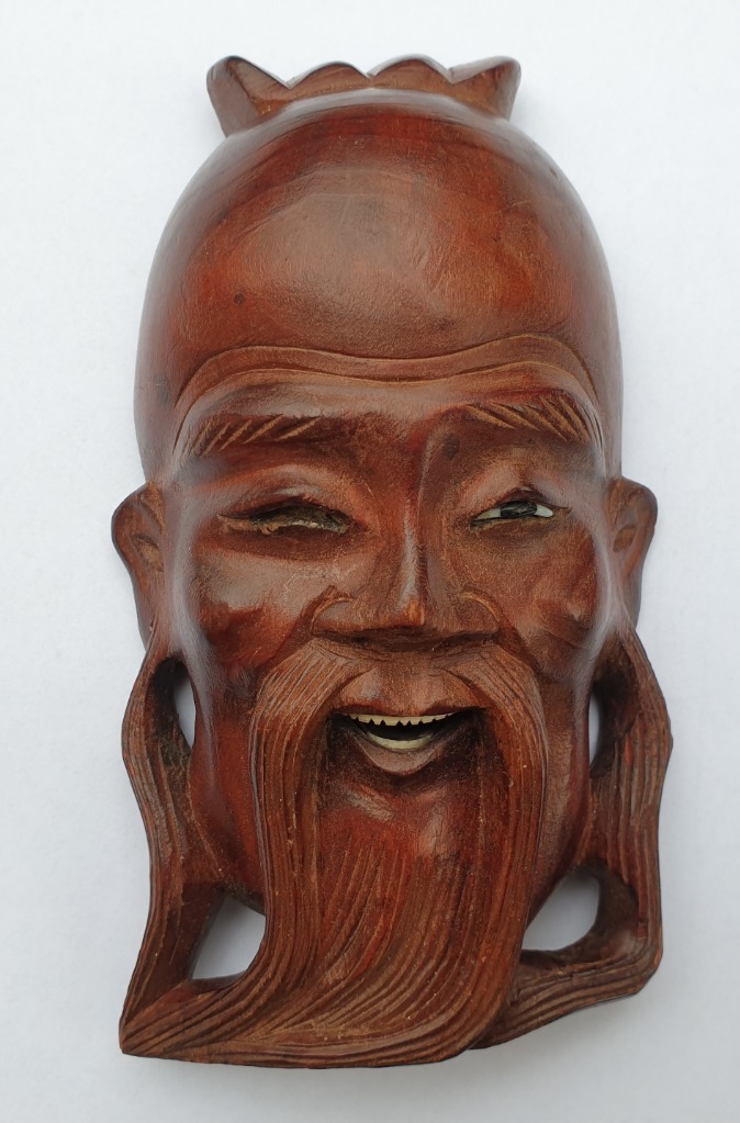 RZEŹBA MASKA chińska mnich mędrzec | Ośno Lubuskie | Kup teraz na ...