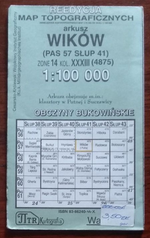 Wików mapa WIG reedycja | Kraków | Kup teraz na Allegro Lokalnie