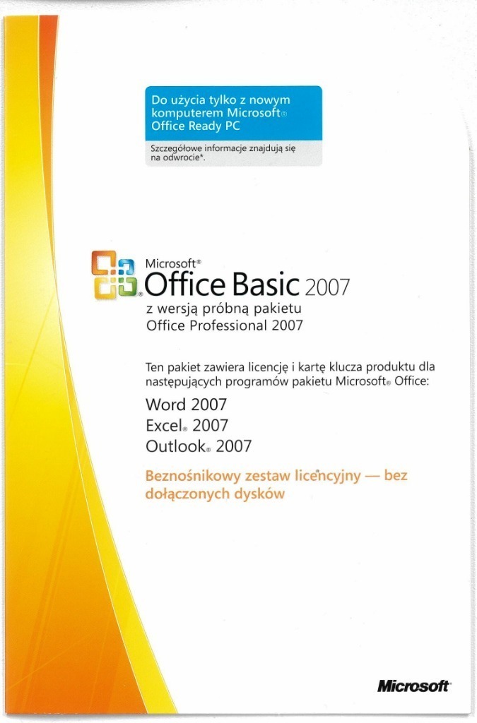 Microsoft Office Basic 2007 PL | Chojnice | Kup teraz na Allegro Lokalnie