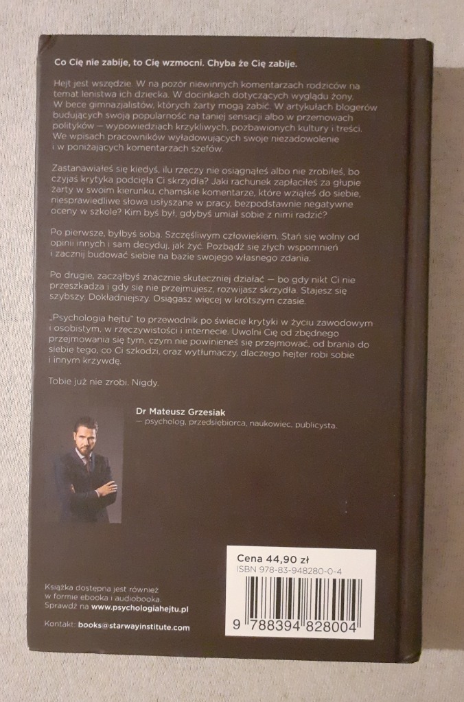 Psychologia hejtu Mateusz Grzesiak | Warszawa | Kup teraz na Allegro Lokalnie