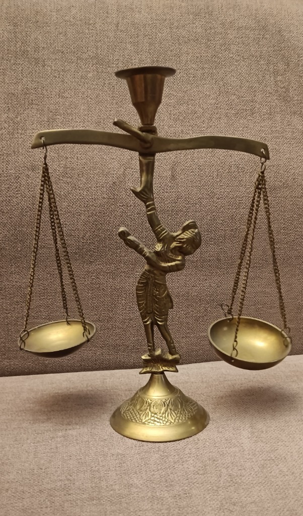 Waga świecznik mosiężny Temida | Bydgoszcz | Kup teraz na Allegro Lokalnie