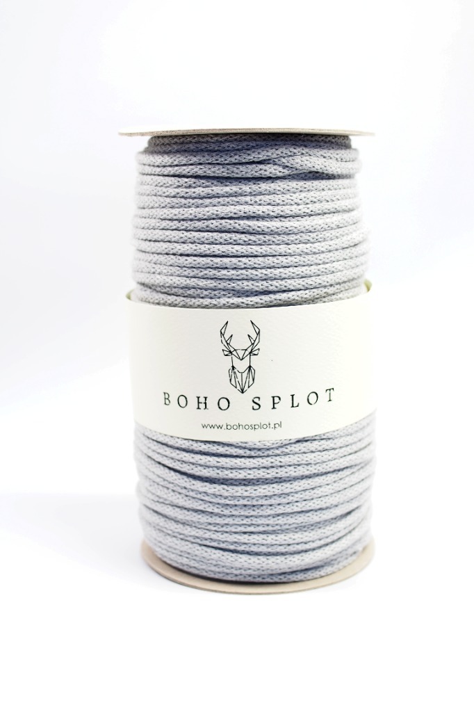Sznurek pleciony 5MM BOHO SPLOT SREBRNY SZARY | Staszów | Kup teraz na ...