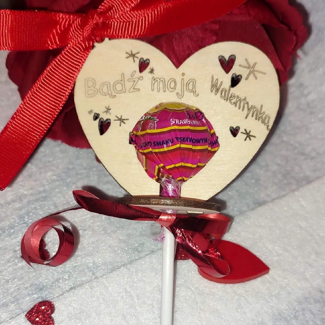 Uchwyt na lizak Walentynki+lizak,prezent,upominek | Łucjanowo | Kup ...