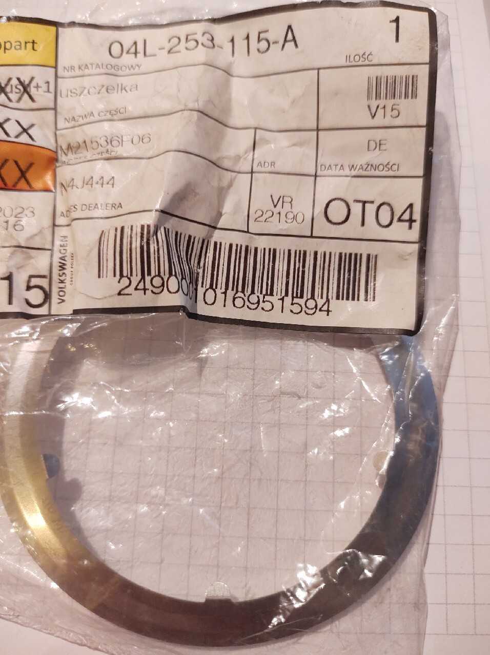 Inalna część Vag 04L253115A uszczelka | Środa Śląska | Kup teraz na ...