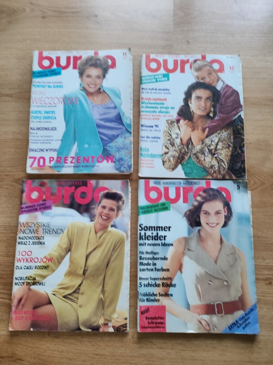 Burda magazyn modowy wykroje 1990 4 szt moda dla projektantów | Kraków ...