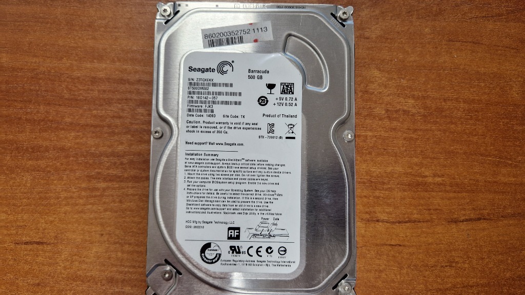 Dysk HDD 3 5" Seagate ST500DM0021BD142 500GB | Warszawa | Kup teraz na ...