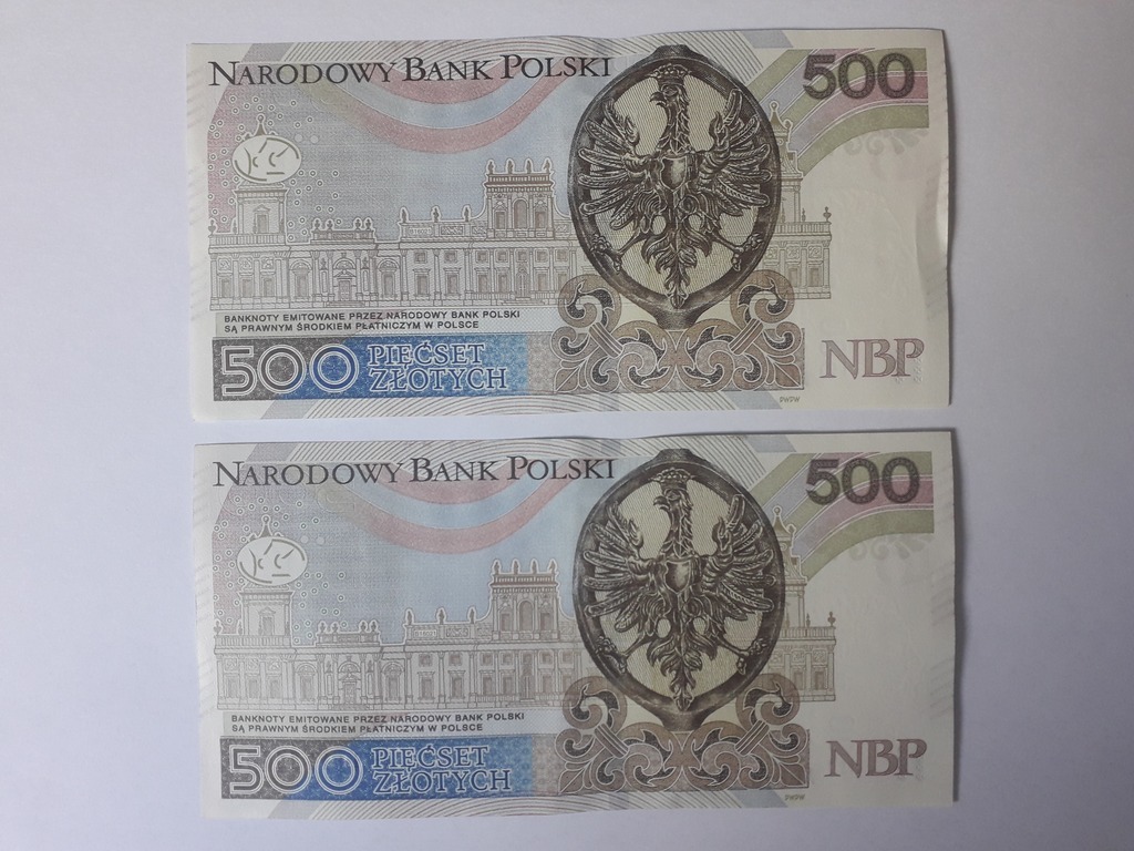 Banknoty 500 pln x 2 | Gdynia | Kup teraz na Allegro Lokalnie