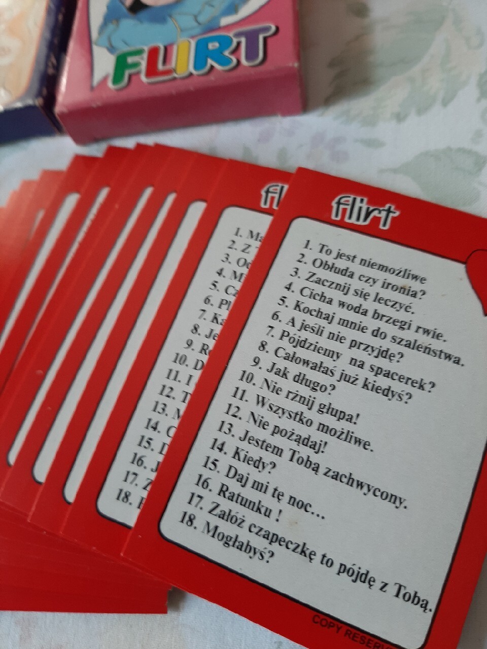 Karty ,flirt towarzyski dla młodzieży | Kłodzko | Kup teraz na Allegro ...