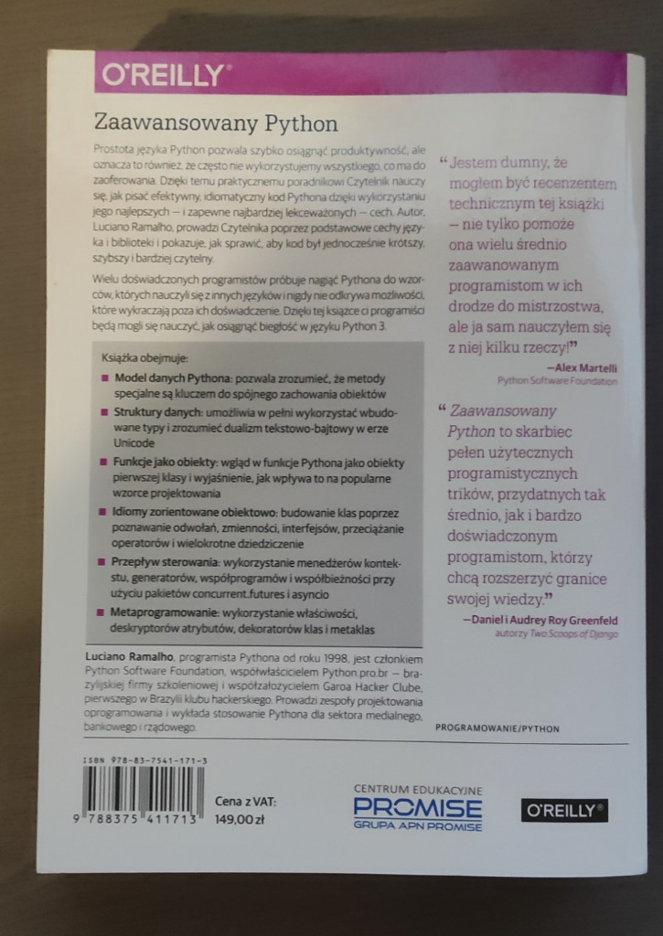 Zaawansowany Python, Luciano Ramalho | Kraków | Kup teraz na Allegro ...