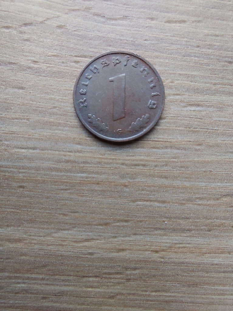 Niemcy III Rzesza 1 reichspfennig 1939 G stan II | Warszawa | Licytacja ...