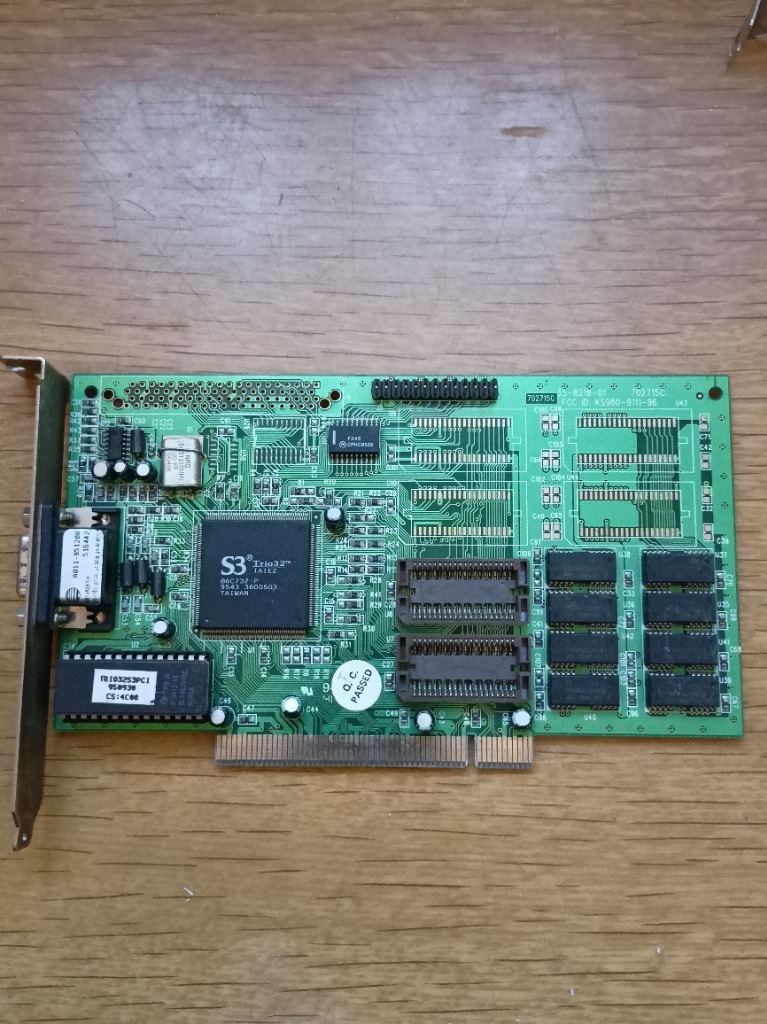 Sprawna Karta graficzna S3 Trio 32 PCI do retro PC 486 Pentium | Wola ...